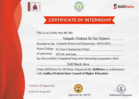 Javafullstack Internship Skilldzire Tejaswi Vangala
