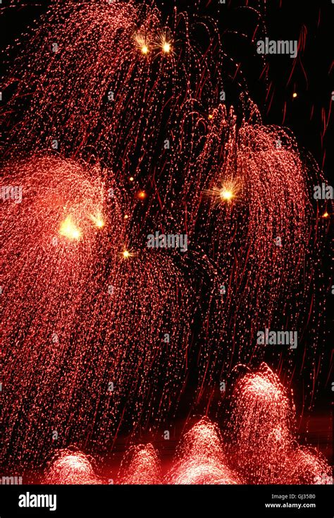 Australian Fireworks Display By Explosives Entertainment International From Australia Stock
