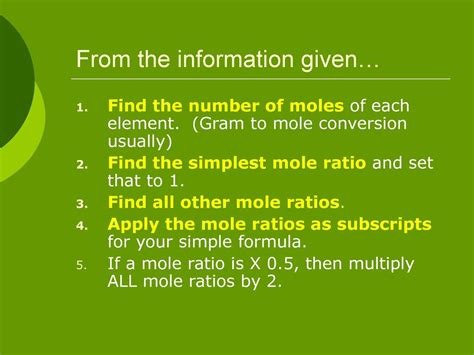 empirical formulas ppt download