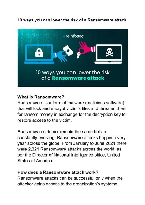Ppt 10 Ways You Can Lower The Risk Of A Ransomware Attack Powerpoint