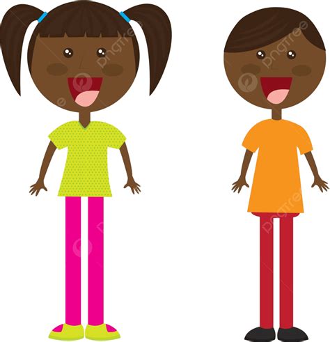 Niño Negro Caricaturas Cabello Dulce Negro Vector Png Dibujos Dulce