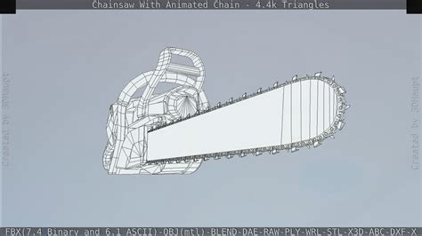 3d Model Chainsaw Animated Vr Ar Low Poly Animated Cgtrader