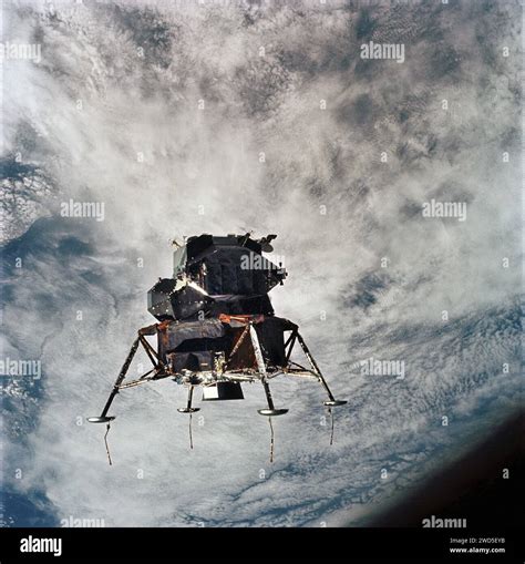 Apollo 9 Lunar Module Spider In Lunar Landing Configuration As Photographed From Command