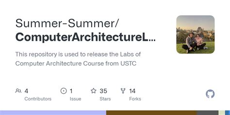 Github Summer Summercomputerarchitecturelab This Repository Is Used To Release The Labs Of