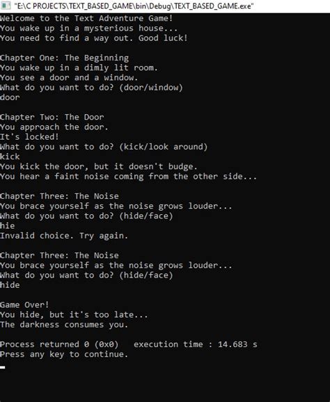Rahul Upadhyay On Linkedin Programming Gamedevelopment Cprogramming Textadventuregame