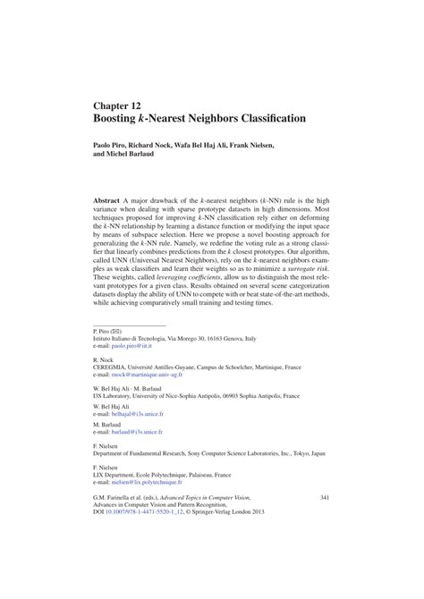 Pdf Boosting K Nearest Neighbors Classification