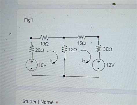 Solved 1 Write The Kirchhoffs Voltage Law Analyze