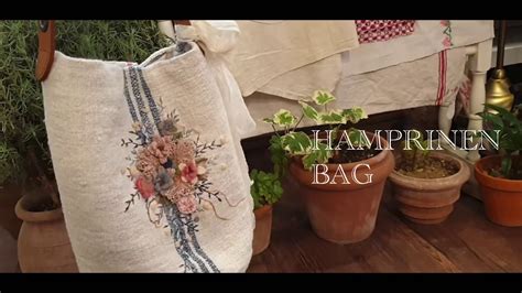 프랑스자수 Mimi 새해일상 햄프린넨 가방만들기 파우치만들기 Vlog Youtube