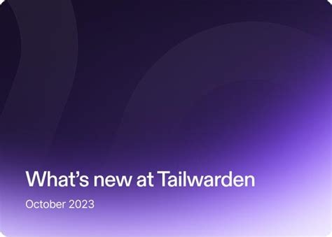 Mohamed Labouardy On Linkedin Whats New At Tailwarden October 2023