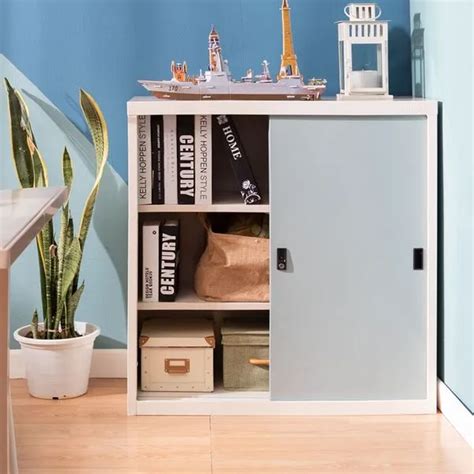 ตู้เอกสาร ตู้ใส่หนังสือ ตู้ใส่ของ ตู้บานเลื่อกระจก 3 ฟุต ตู้เหล็ก Kiosk