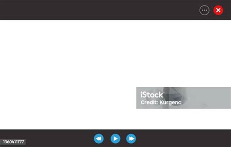 화상 통화 화상 회의 응용 프로그램 화면 빈 흰색 화면이있는 화상 회의 인터페이스 디자인 온라인 모임 템플릿 시력에 대한 스톡