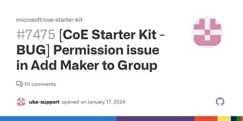 Coe Starter Kit Bug Permission Issue In Add Maker To Group · Issue 7475 · Microsoftcoe