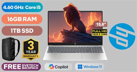 HP 15 Fd0032ni 13th Gen Intel Core I5 Laptop 1TB SSD Powerful Performance Storage