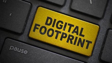 Digital Footprint Text Button On Keyboard Stock Image Image Of Activity Secure 291992079