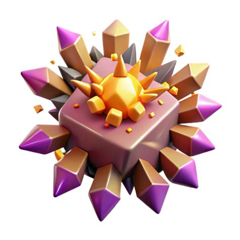 3d Render Abstract Crystal Sunburst Graphic Resource 55535292 Png
