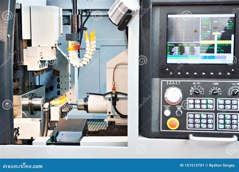 Automatic Lathe CNC Stock Image Image Of Steel Equipment 151513701