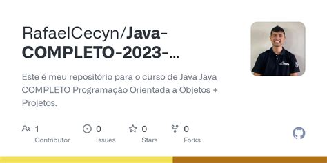 GitHub RafaelCecyn Java COMPLETO 2023 Programa O Orientada A Objetos