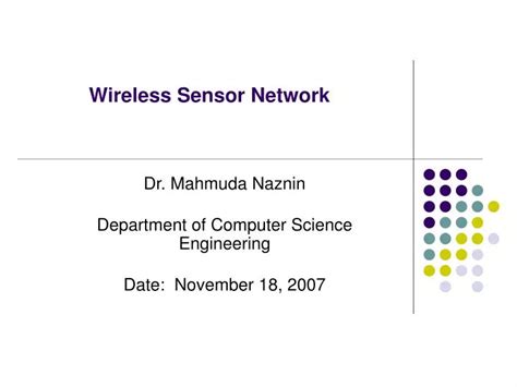 PPT Wireless Sensor Network PowerPoint Presentation Free Download ID 5564974