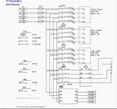 Vt Secondary Circuit Distribution Vt Vtsecundary Diagram