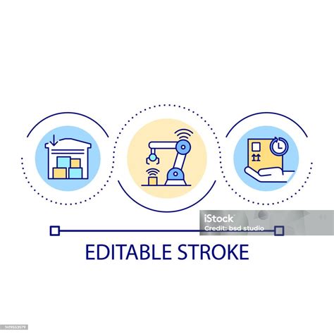 Digitalization Of Industrial Processes Loop Concept Icon Stock Illustration Download Image Now