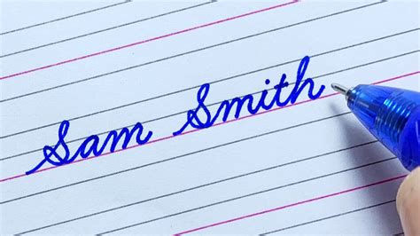 Sam Smith In Cursive Handwriting Cursive Writing Lovers YouTube