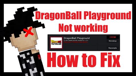 dragonball playground how to fix the error problem youtube