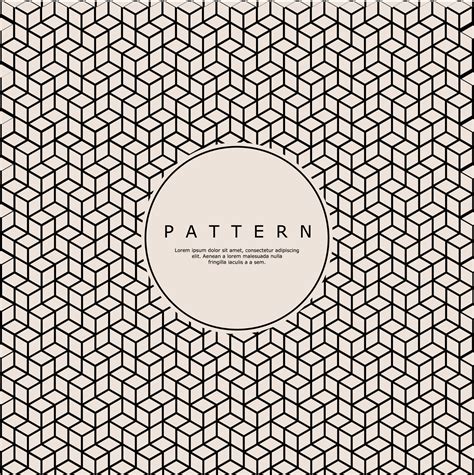 Decorative Line Box Abstract Pattern Template Modern Simple Cube Lines