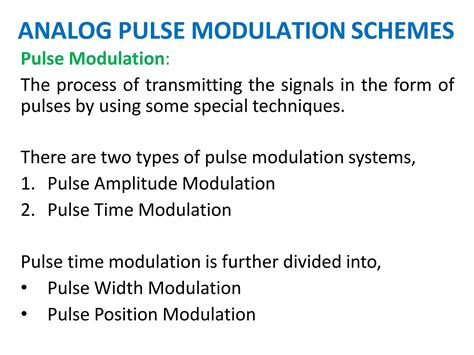 Analog Pulse Modulation Schemepptx