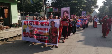 Icj တွင် တရားရင်ဆိုင်မည့် နိုင်ငံတော်အတိုင်ပင်ခံအား ကလေးမြို့လူထု ထောင်ချီ ထောက်ခံ