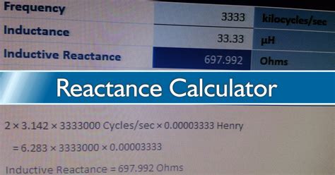 Reactance Calculator Design Analysis Tesla Scientific