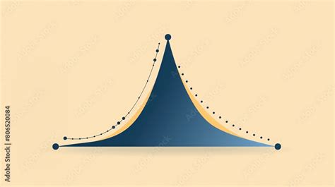 Blue Stylized Normal Distribution Curve Stock Illustration Adobe Stock
