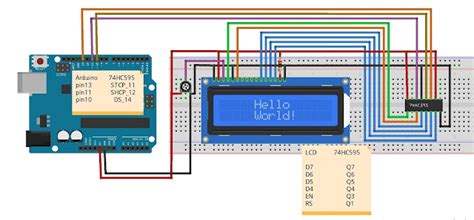 3 Wire Lcd Control Using 74hc595 Shift Resister With Arduino