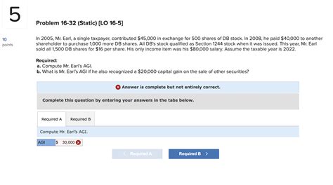 solved in 2005 mr earl a single taxpayer contributed