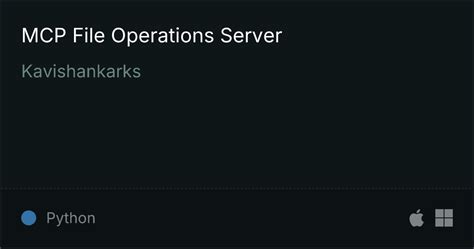Mcp File Operations Server Glama
