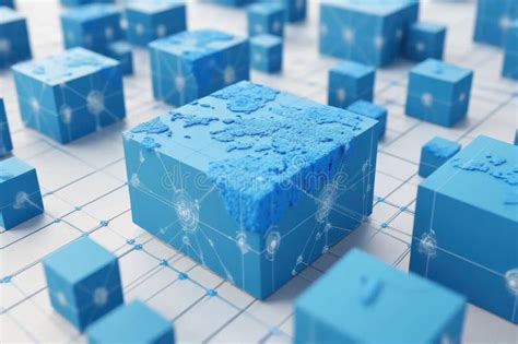 Minimalistic Digital Cube Illustration With Network Connections On A