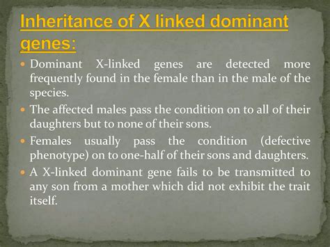 Sex Linked Inheritance Ppt