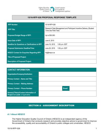 Rfp Response Template Free To Edit Download Print CocoDoc