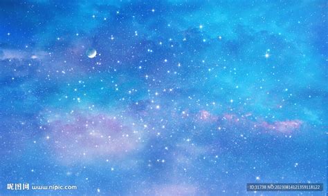 蓝色星空吊顶设计图 风景 Psd分层素材 设计图库 昵图网