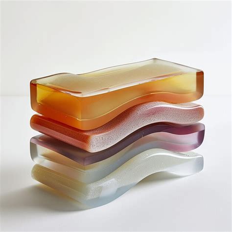 An Object Made Of Glass With Multiple Layers Each Layer Representing Different Colors And