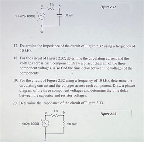 Solved Determine The Impedance Of The Circuit Of Figure Chegg