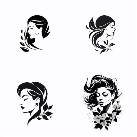 Beauty Woman Logo Design Vector Illustration Premium Ai Generated Vector