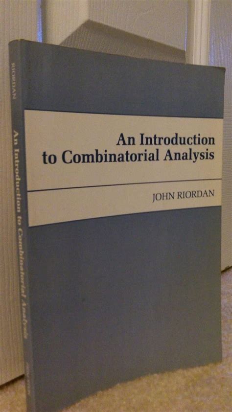 An Introduction To Combinatorial Analysis Princeton Legacy Library