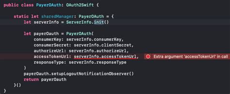 update errors extra argument accesstokenurl · issue 603 · oauthswift oauthswift · github