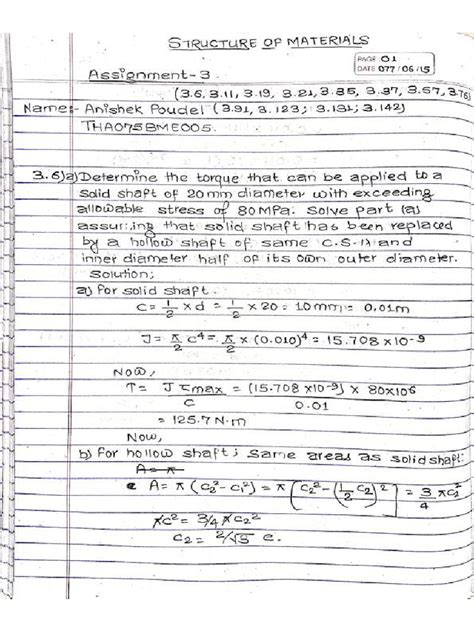 torque assignment pdf