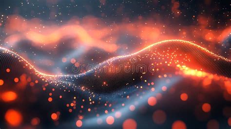 Visualization Quantum Entanglement Represented Glowing Stock