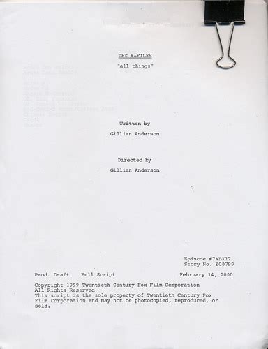 Gaws Auction Item Preview X Files Script All Things