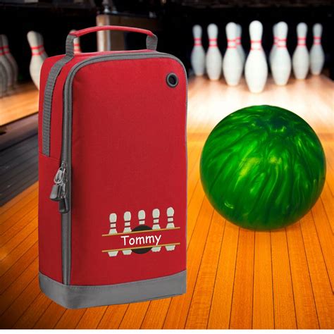 Personalised Embroidered Ten Pin Bowling Shoe Bag By Gina Marie Creations