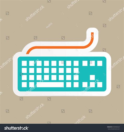 Keyboard Icon Flat Style Stock Vector Royalty Free Shutterstock