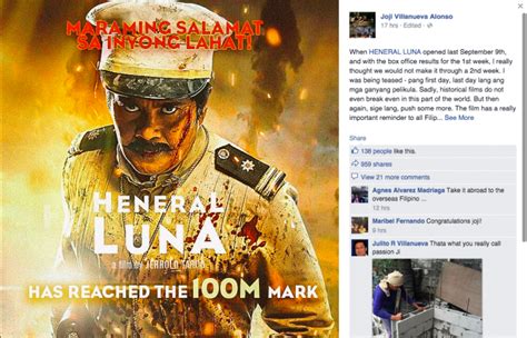Heneral Luna Earns P100 Million In Theaters When In Manila
