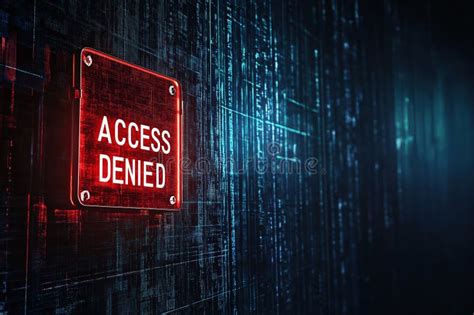 Secure Environment Features Digital Security Warning With Access Denied